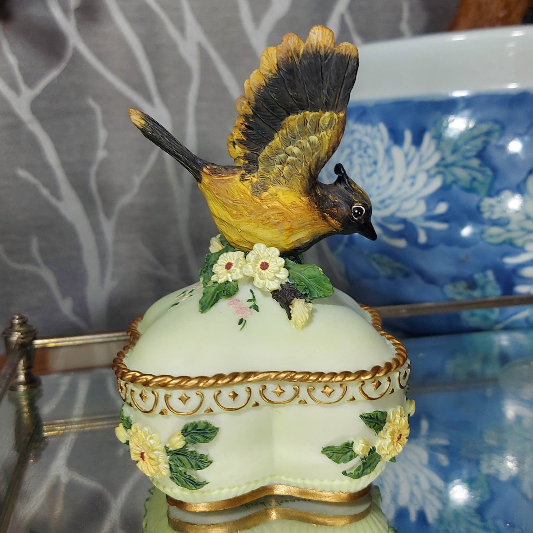 Songbird Treasures Vintage Music Box Resin Trinket Box - Etsy