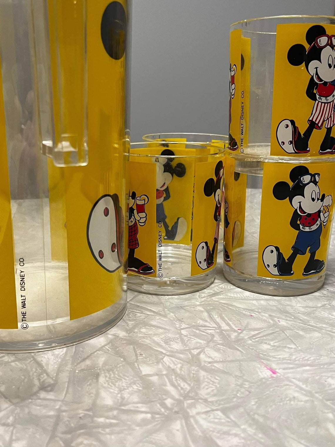 Mickey Mouse Pitcher/tumbler Set, the Walt Disney Co, Plastic Tumblers ...