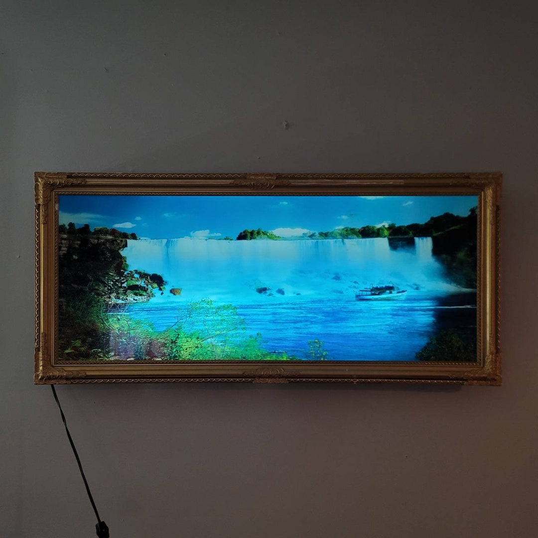 Motion&sound Wall Hanging,motion Picture Waterfall, Vintage 70s, Motion ...