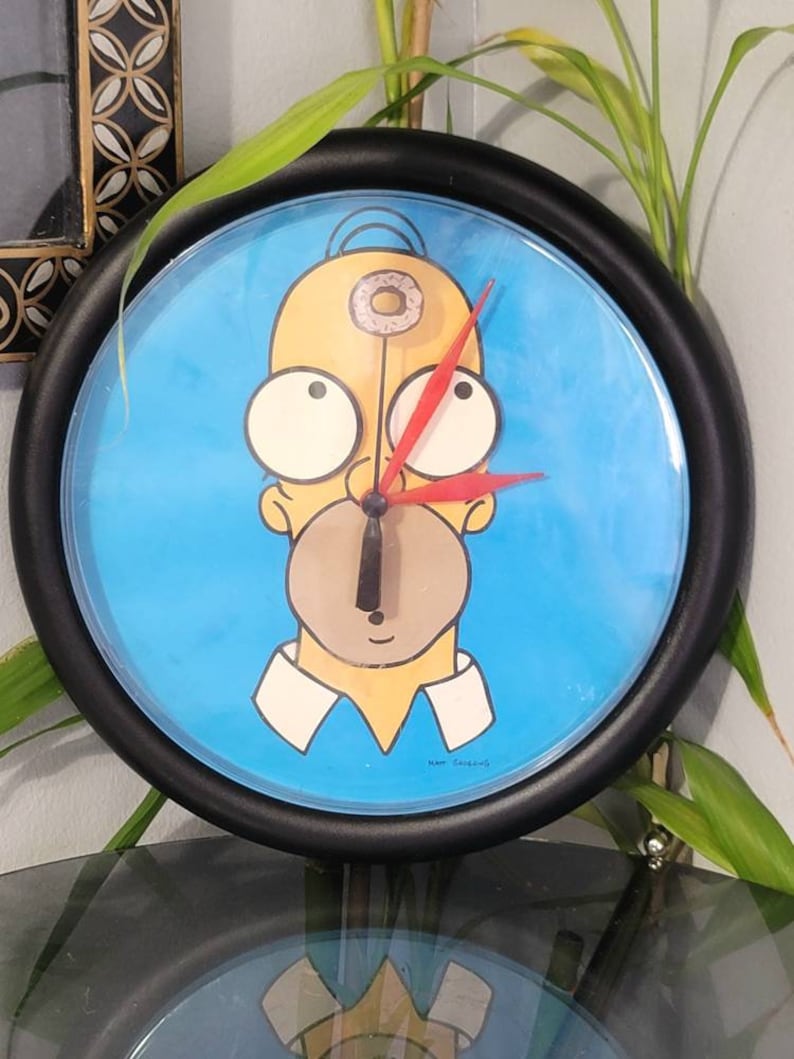 Wall Clock Homer Simpson the Simpsons Cartoon Novelty - Etsy