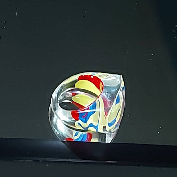 Womens Ring, Lucite, Plastic, Retro, Vintage Ring, Ch… - Gem