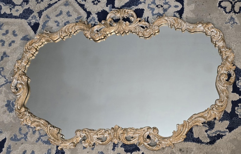 Wonder Glo, Wall Mirror, Large, Gold Mirror, Ornate Border, Wall Decor ...