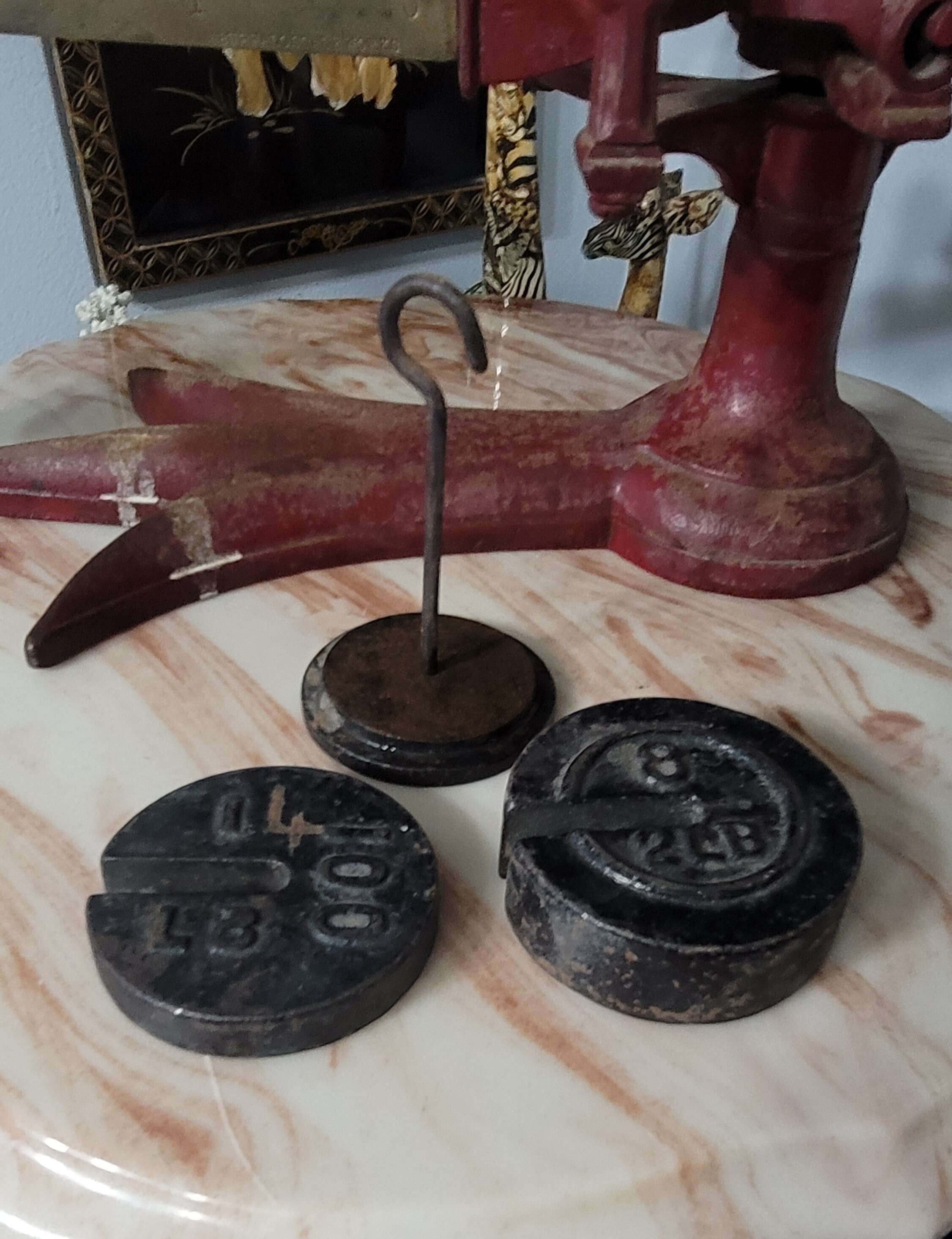 Scale, Antique, Howe's Mercantile Scale, Cast Iron, Crows Feet Scale ...