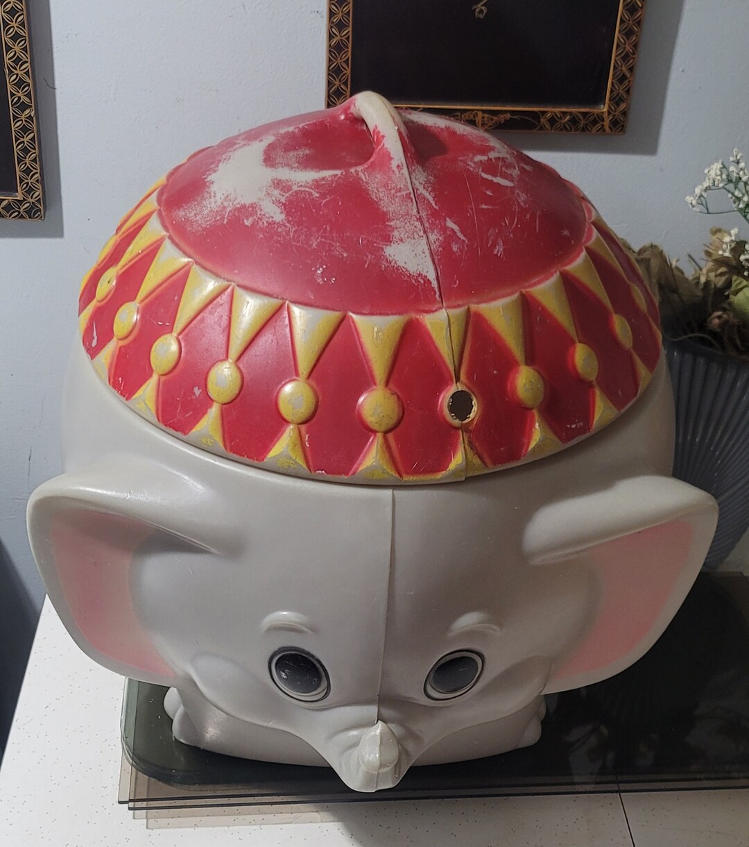 Elephant Toy Box, Vintage 70's, Elephant, Vintage Toy Chest & Lid, Blow ...