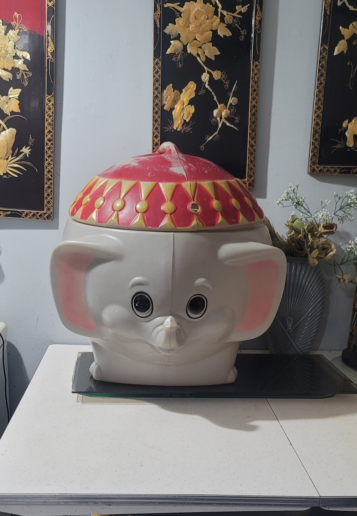 Elephant Toy Box, Vintage 70's, Elephant, Vintage Toy Chest & Lid, Blow ...