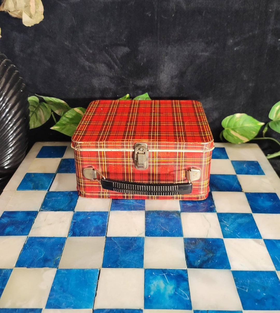 Metal Lunchbox, Aladdin Ind., Vintage, 60s, Collectible Tin, Sewing Box ...