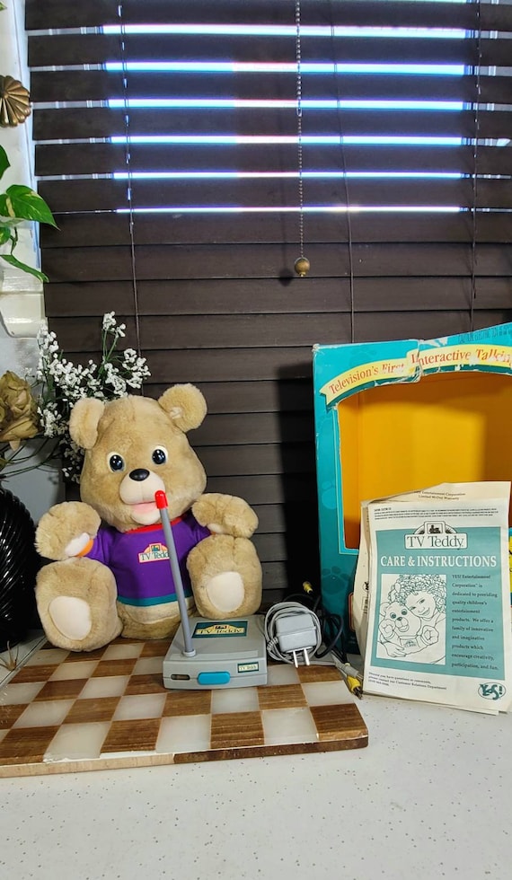 Tv Teddy Interactive Teddy's Bear Vintage 90s VCR/VHS | Etsy
