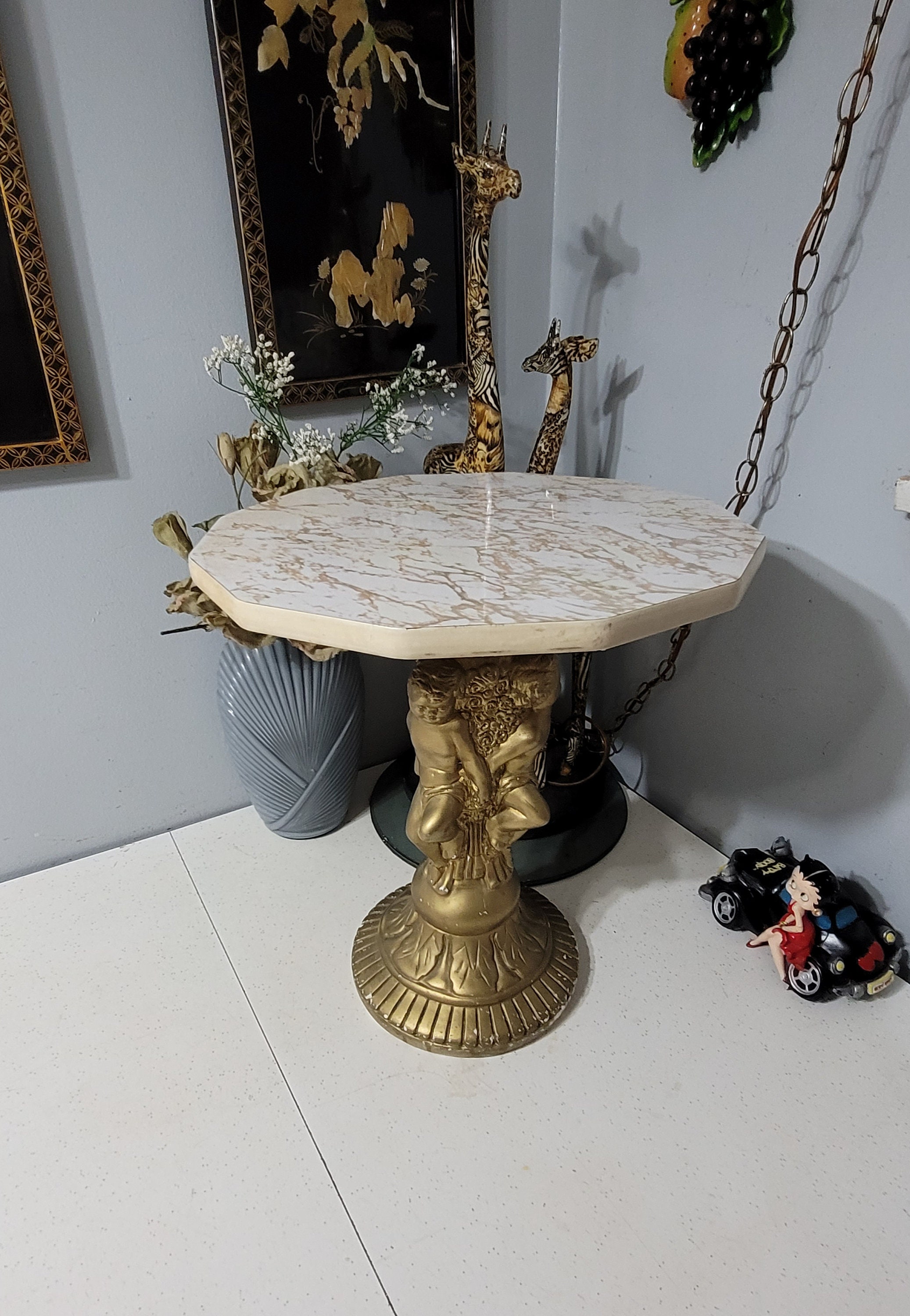 End Table, Cherub, Side Table, Home Decor, Vintage Furniture - Etsy