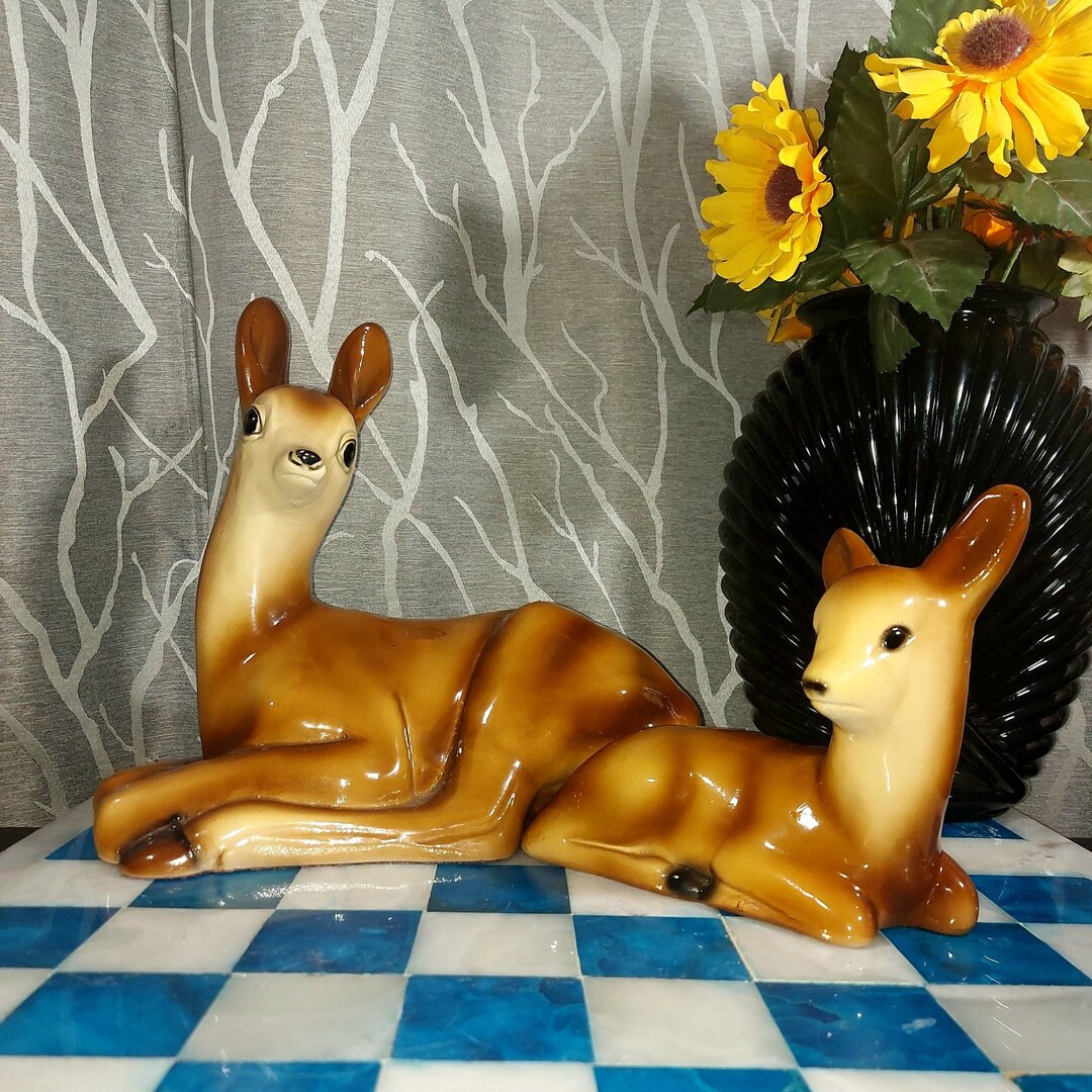 Reservedmarbolex by Danesi, Vintage, Ceramic Deer&fawn, 2pcs Home Decor ...