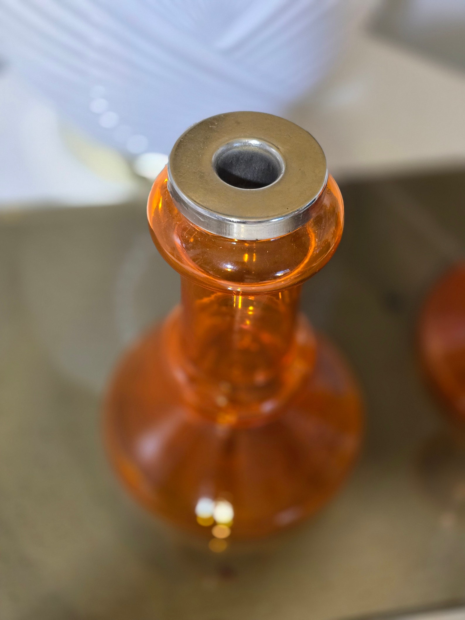 Candle Holders, Orange Glass, Vintage, Glassware, Home Decor,eq3 ...