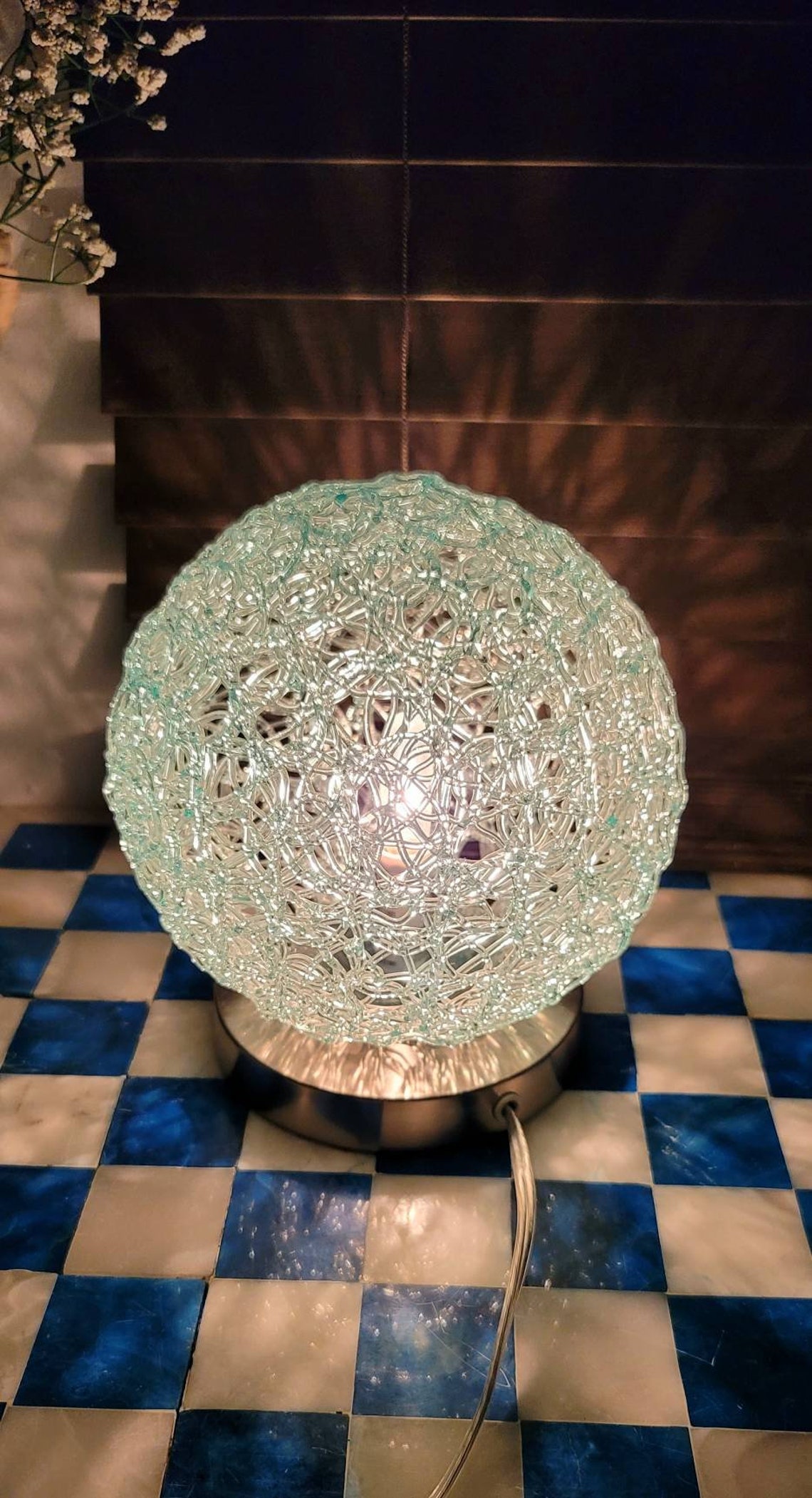 Spaghtti Lamp, Spun Acrylic, Lucite, Spaghetti, Table Lamp, Lighting ...
