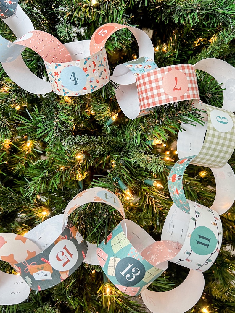 Christmas Advent Calendar, Paper Chain Christmas Count Down for Kids ...