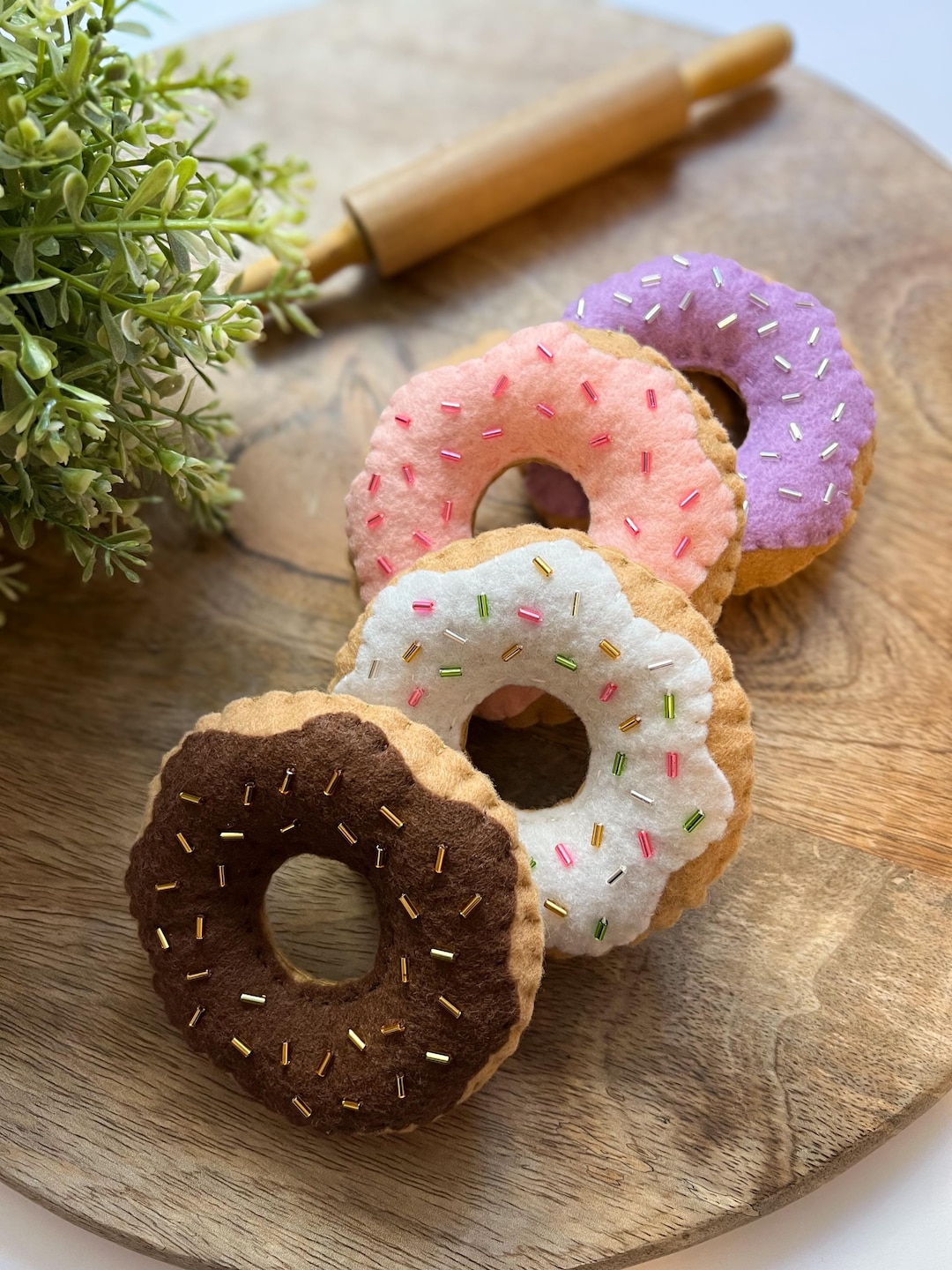 Felt Donuts, Felt Sprinkle Donuts, Felt Food Donuts, Pretend Felt Play ...