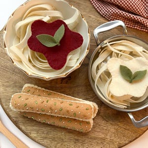 Felt Pasta Set, Felt Noodles, Felt Food Pasta, Pretend Felt Play Food ...