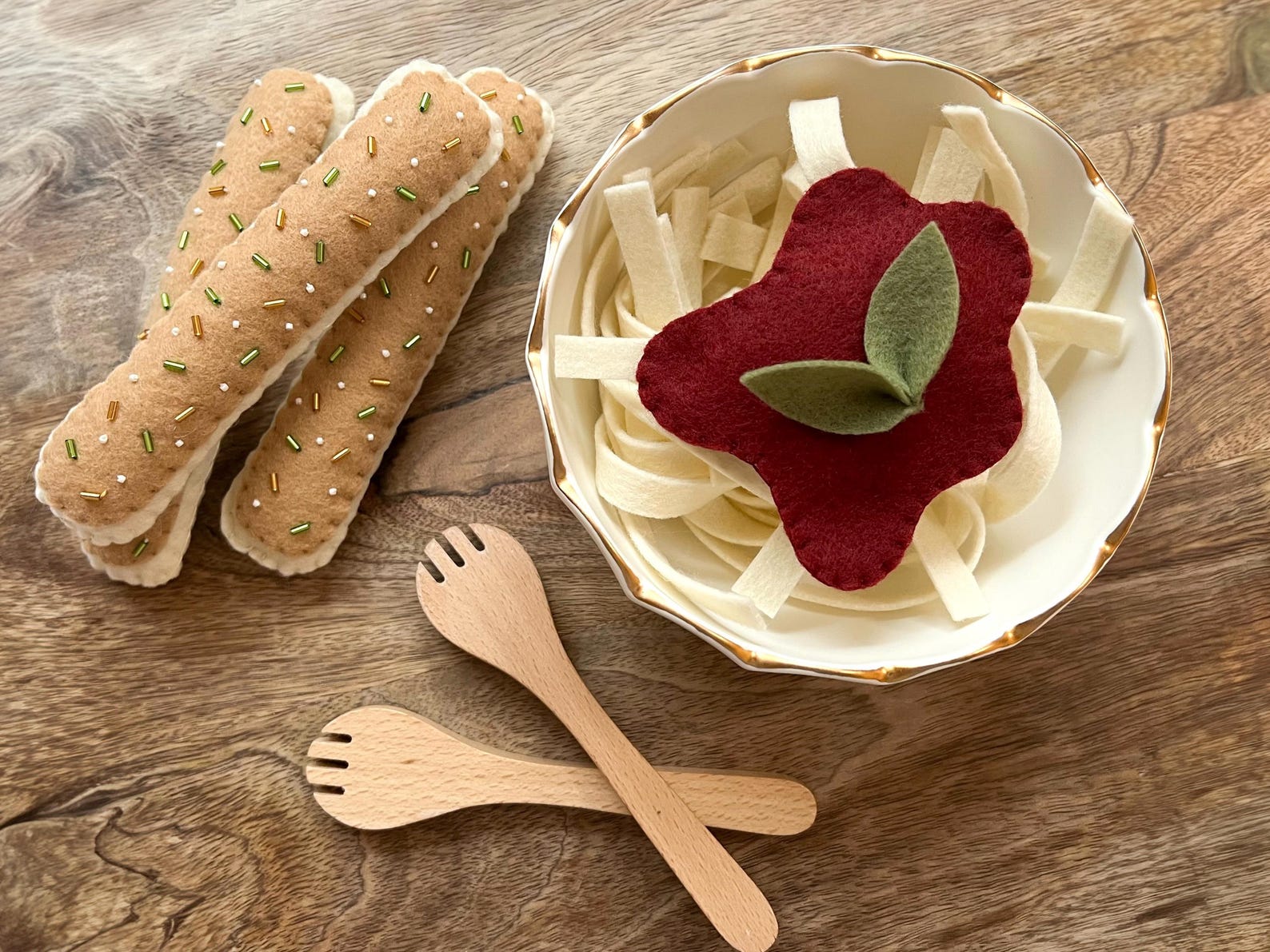 Felt Pasta Set, Felt Noodles, Felt Food Pasta, Pretend Felt Play Food ...