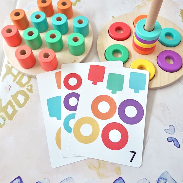 Peg Board Stacking Toy - Etsy