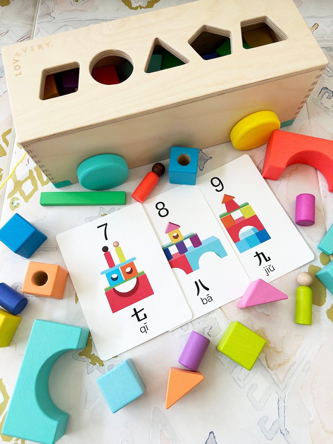 Mandarin Chinese Counting Cards for Lovevery Block Set 1-20:chinese ...