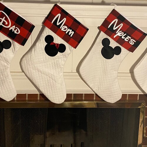 Green Buffalo Check Christmas Stocking Personalized Plaid - Etsy