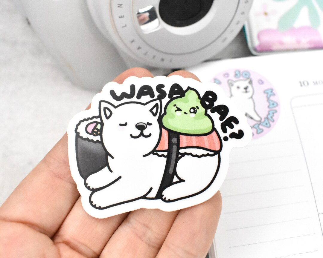 Kawaii Sushi Stickers - Decal for Tumbler - Kawaii Dog Waterproof ...