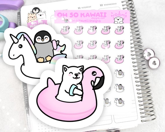 Kawaii Summer Stickers Activity Sticker Activity Planner | Etsy