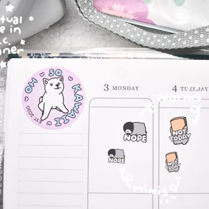 Kawaii Nope Stickers Cute Kawaii Planner Stickers College - Etsy