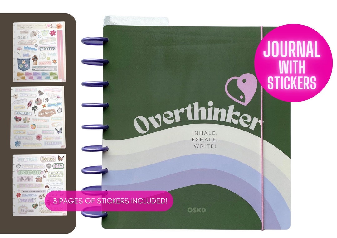 Daily Journal Gridded Pages With Journal Stickers, Journal for Women ...