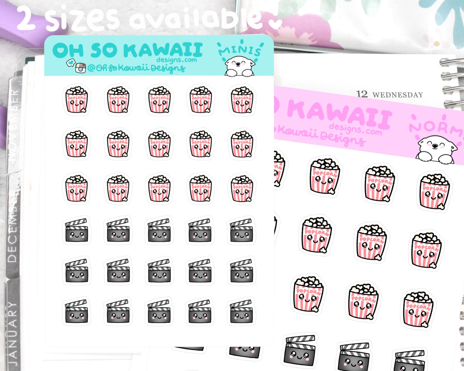 Kawaii Movie Planner Stickers Movie Stickers Movie Night - Etsy