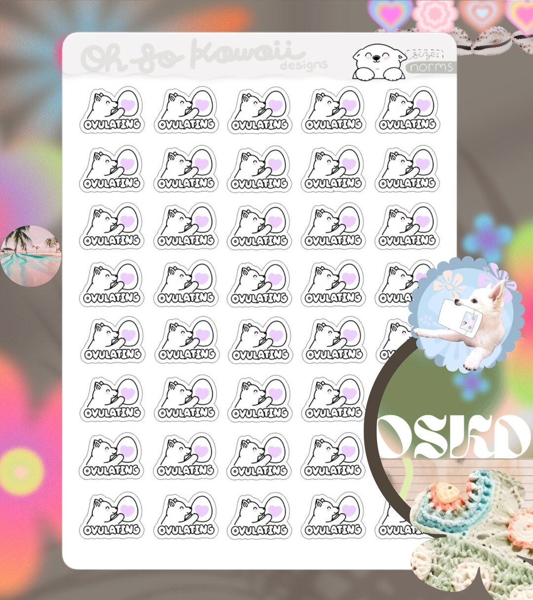 Kawaii Fertility Planner Stickers - Infertility Planner Stickers ...