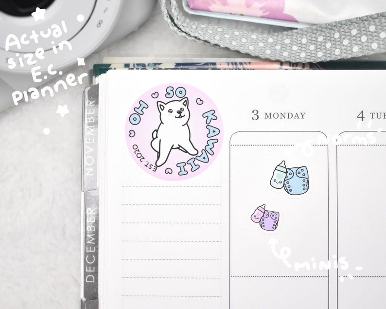 Kawaii Diaper Stickers Baby Sticker Baby Planner Stickers - Etsy