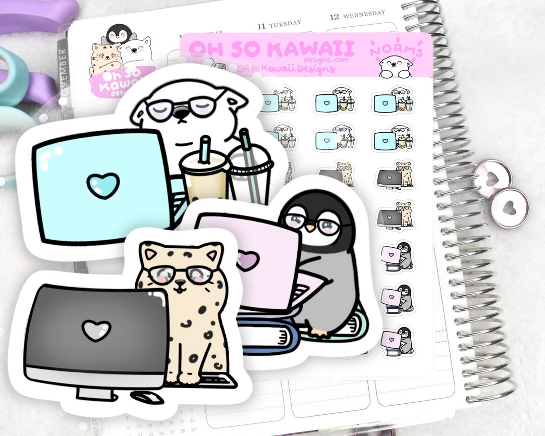 Kawaii Work Planner Stickers Work Stickers for Planner - Etsy