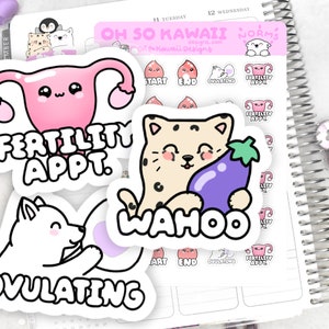 Kawaii Fertility Planner Stickers Infertility Planner Stickers ...
