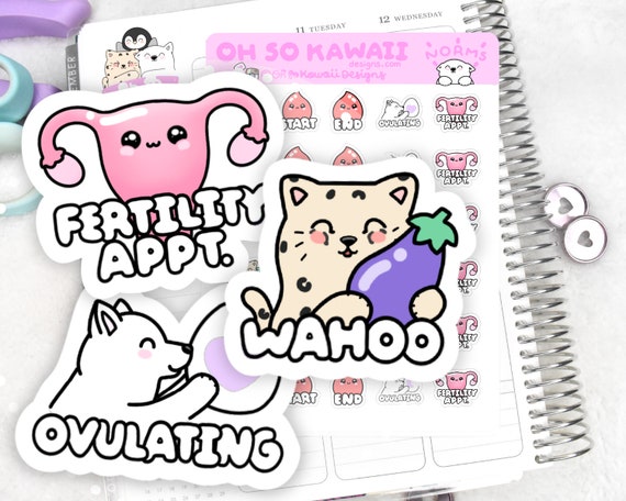 Kawaii Fertility Planner Stickers Infertility Planner - Etsy