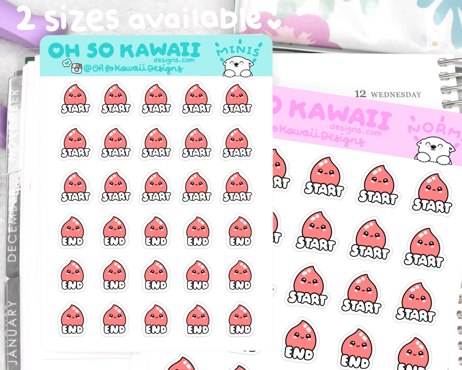 Kawaii Blood Drop Stickers Blood Drop Planner Stickers - Etsy