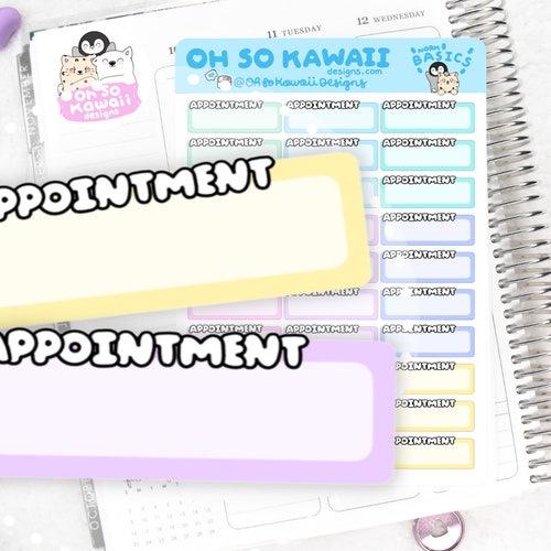 Kawaii Appointment Planner Stickers Appointment Reminder - Etsy