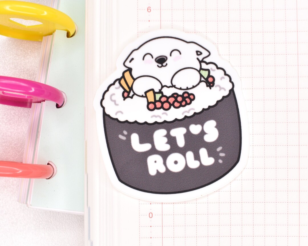 Kawaii Sushi Stickers - Decal for Tumbler - Kawaii Dog Waterproof ...