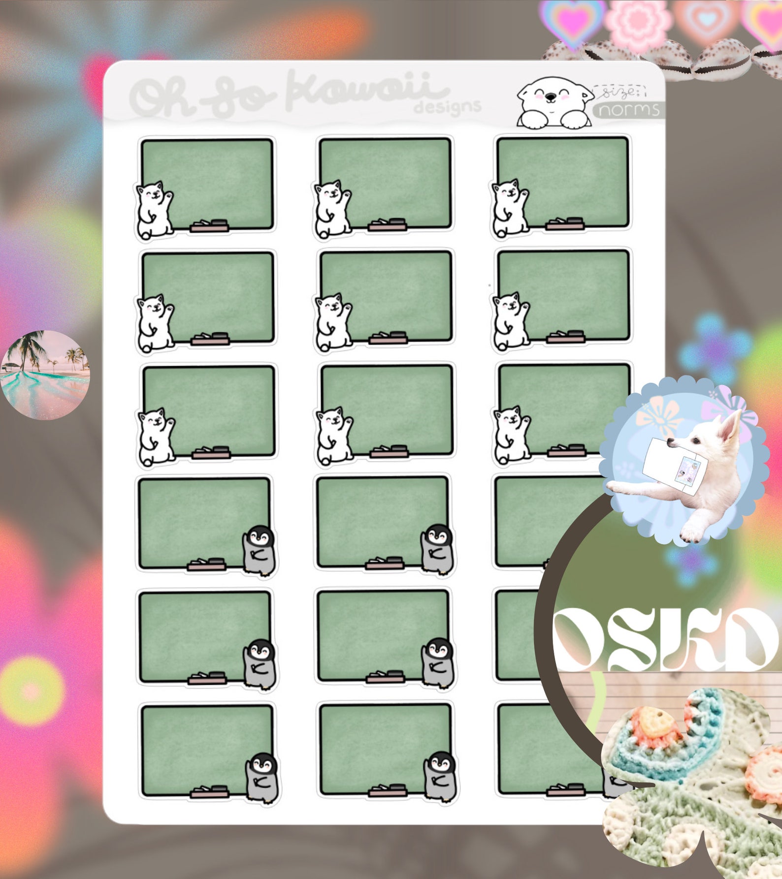 Kawaii Dog Planner Stickers - Teacher Planner Stickers - Teaching ...