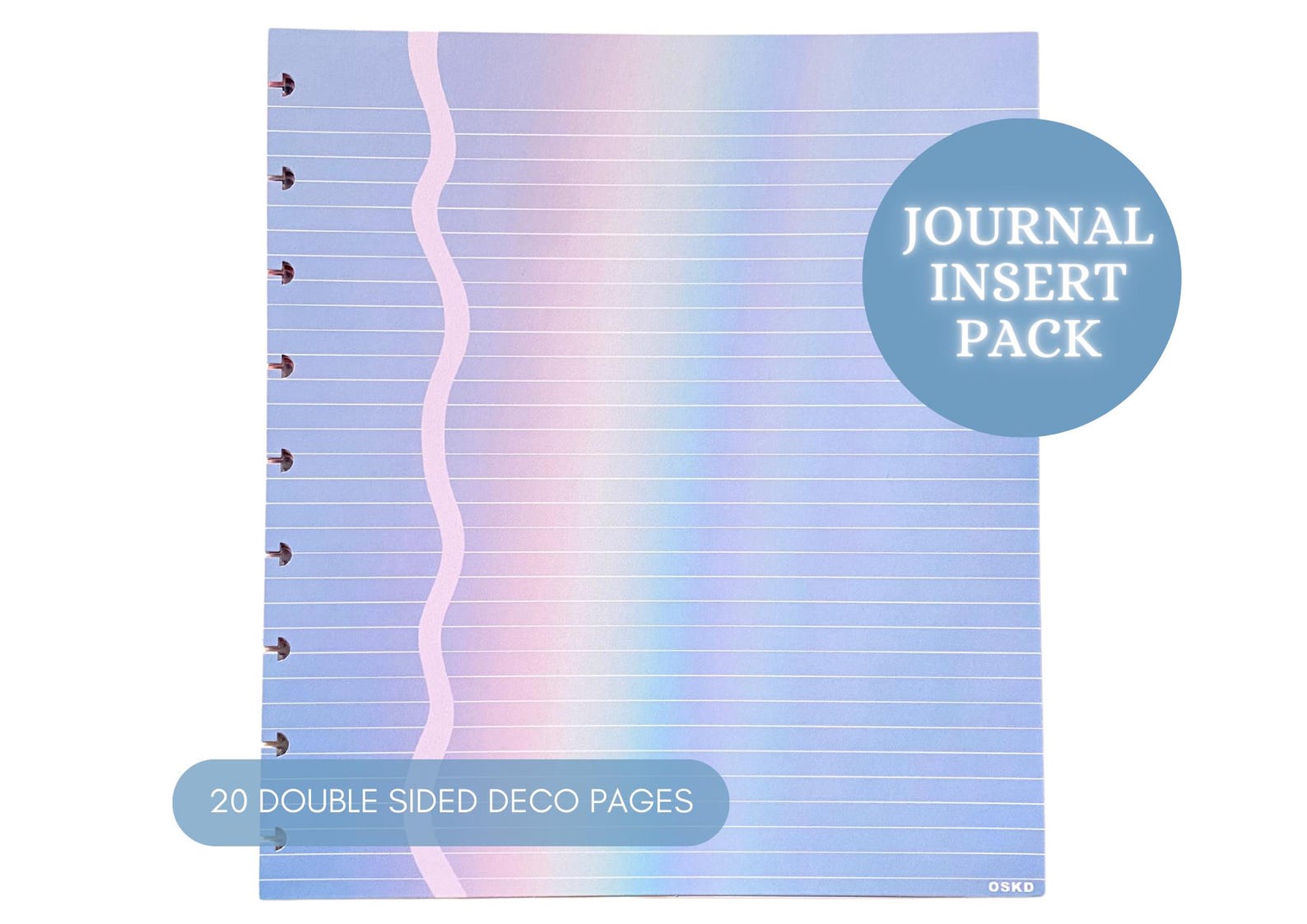 Journal Insert Pack for OSKD Disc Journal Notebook - Scrapbook Pages ...