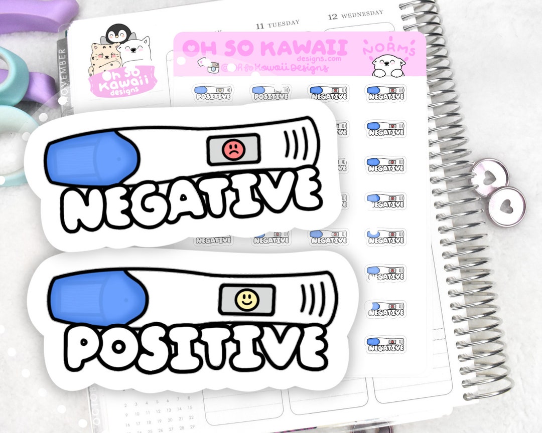 Kawaii Pregnancy Test Planner Stickers Test Sticker Pregnancy Planner ...
