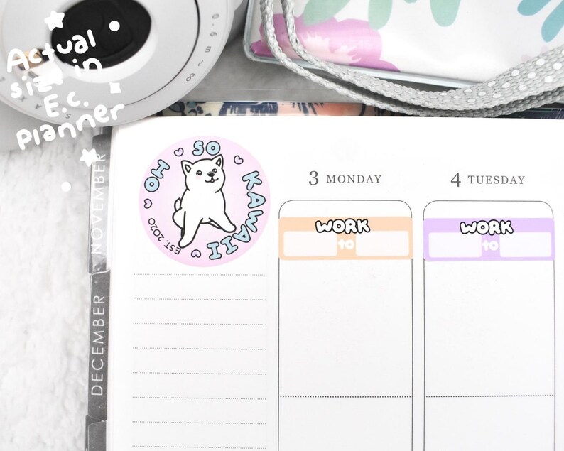 Kawaii Work Schedule Planner Stickers Work Schedule Sticker - Etsy
