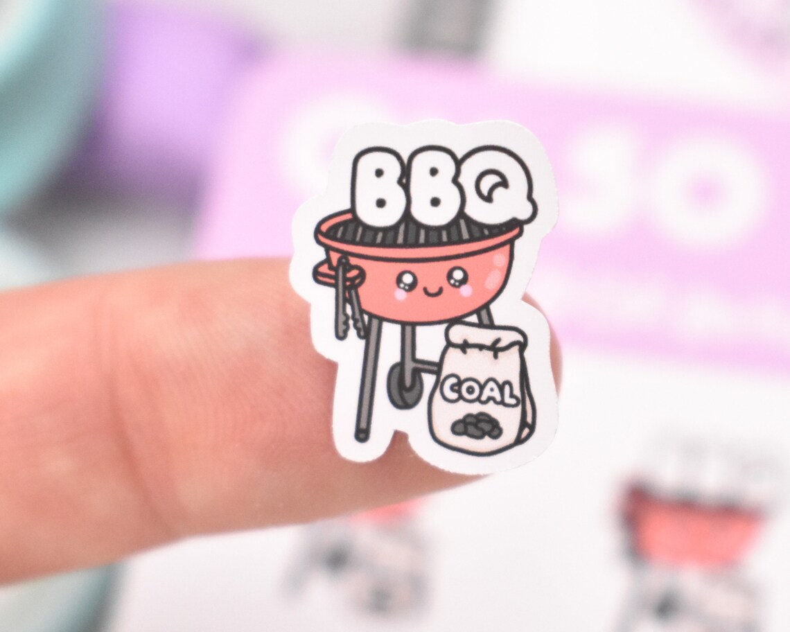Kawaii BBQ Stickers Barbecue Planner Stickers Grill | Etsy