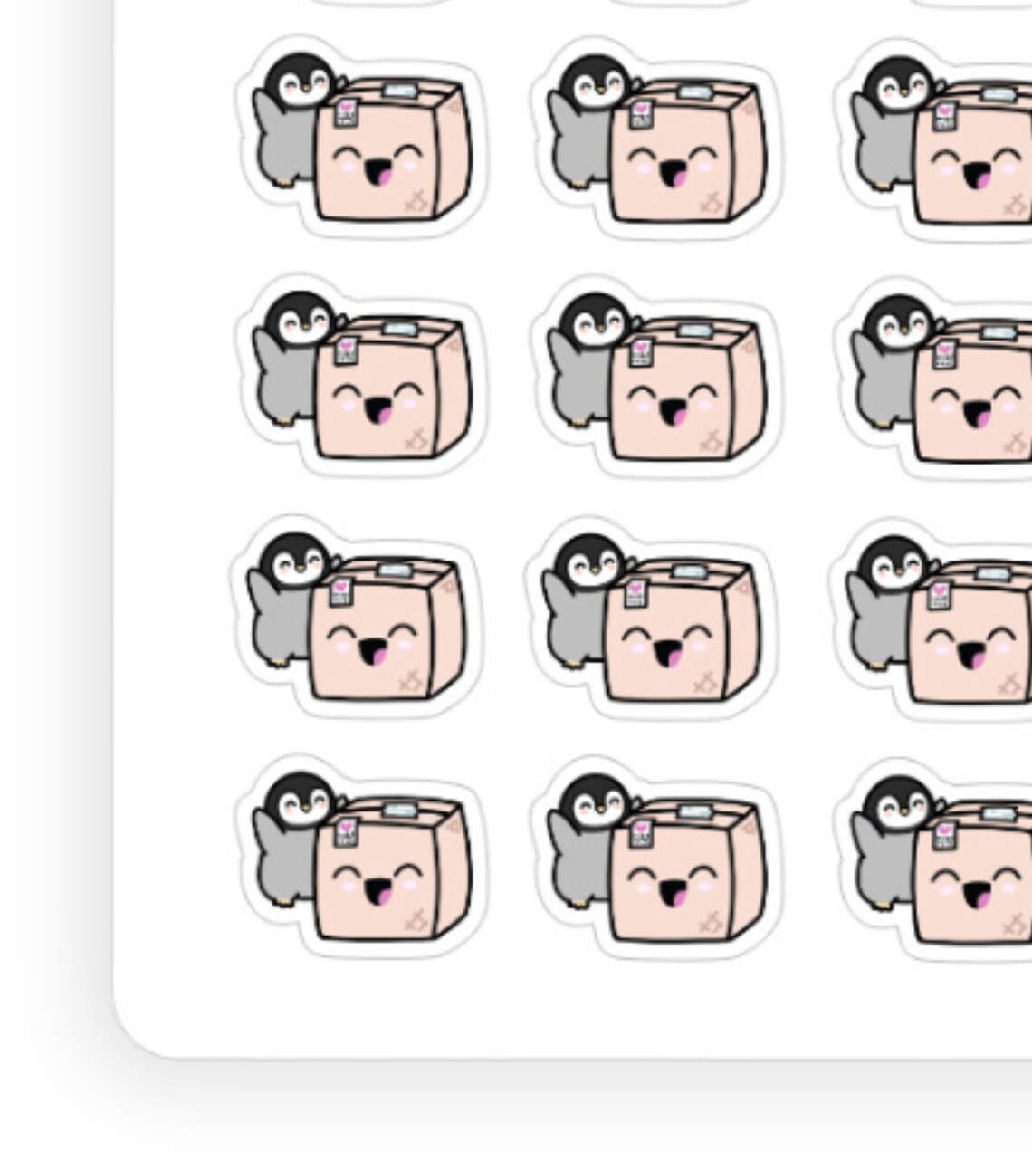 Kawaii Package Planner Stickers - Delivery Stickers Happy Mail Planner ...