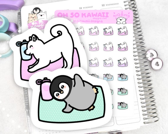 Kawaii Yoga Planner Stickers Yoga Stickers for Planner Fitness - Etsy