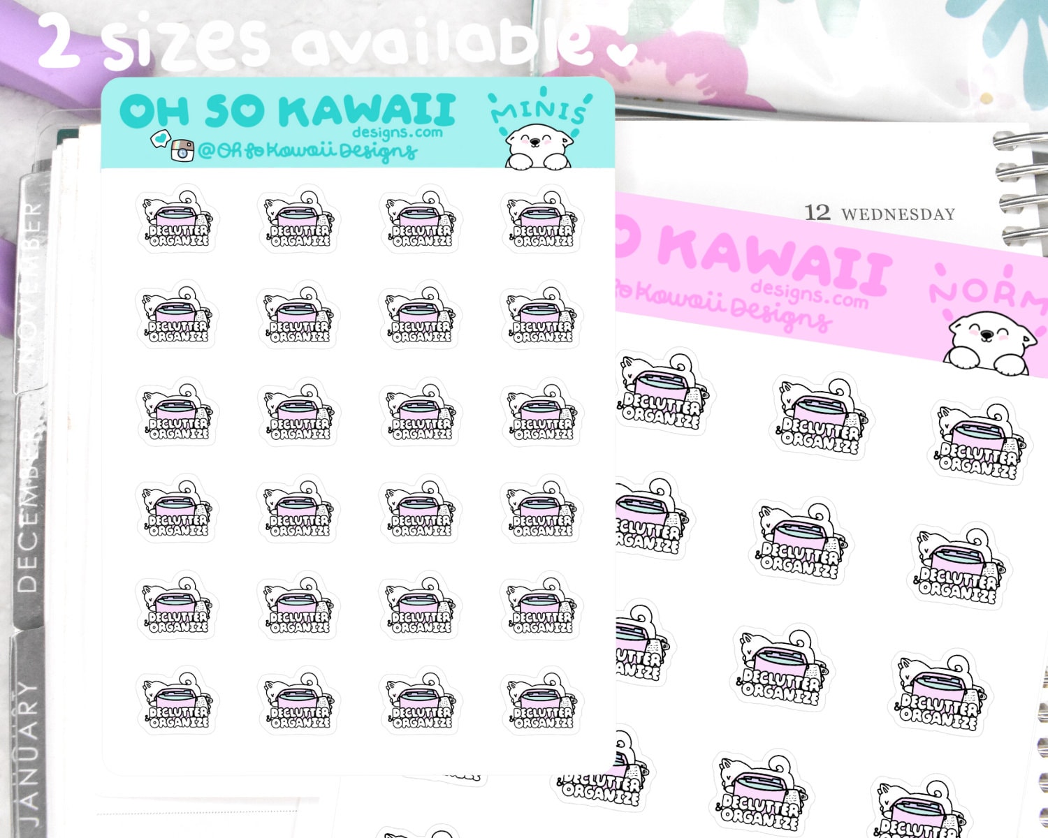 Kawaii Planner Stickers Kawaii Stickers for Planner Organize | Etsy