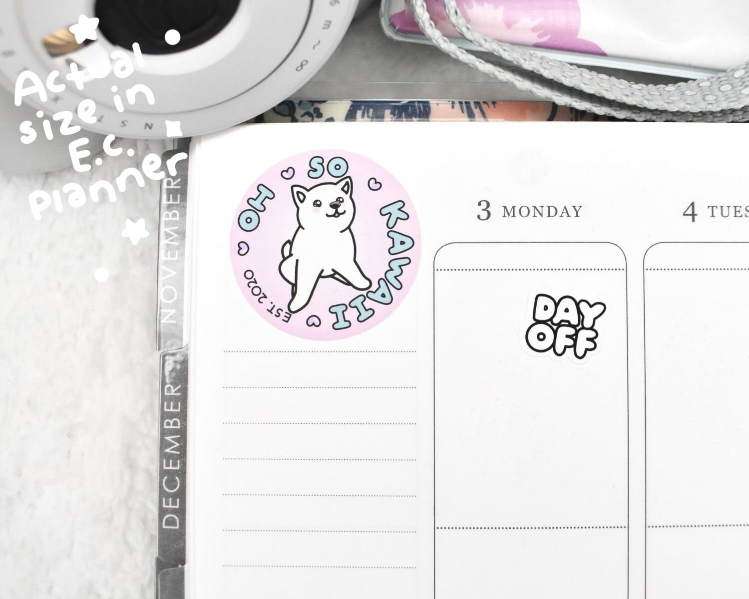 Kawaii Day off Planner Stickers Day off Stickers Work | Etsy