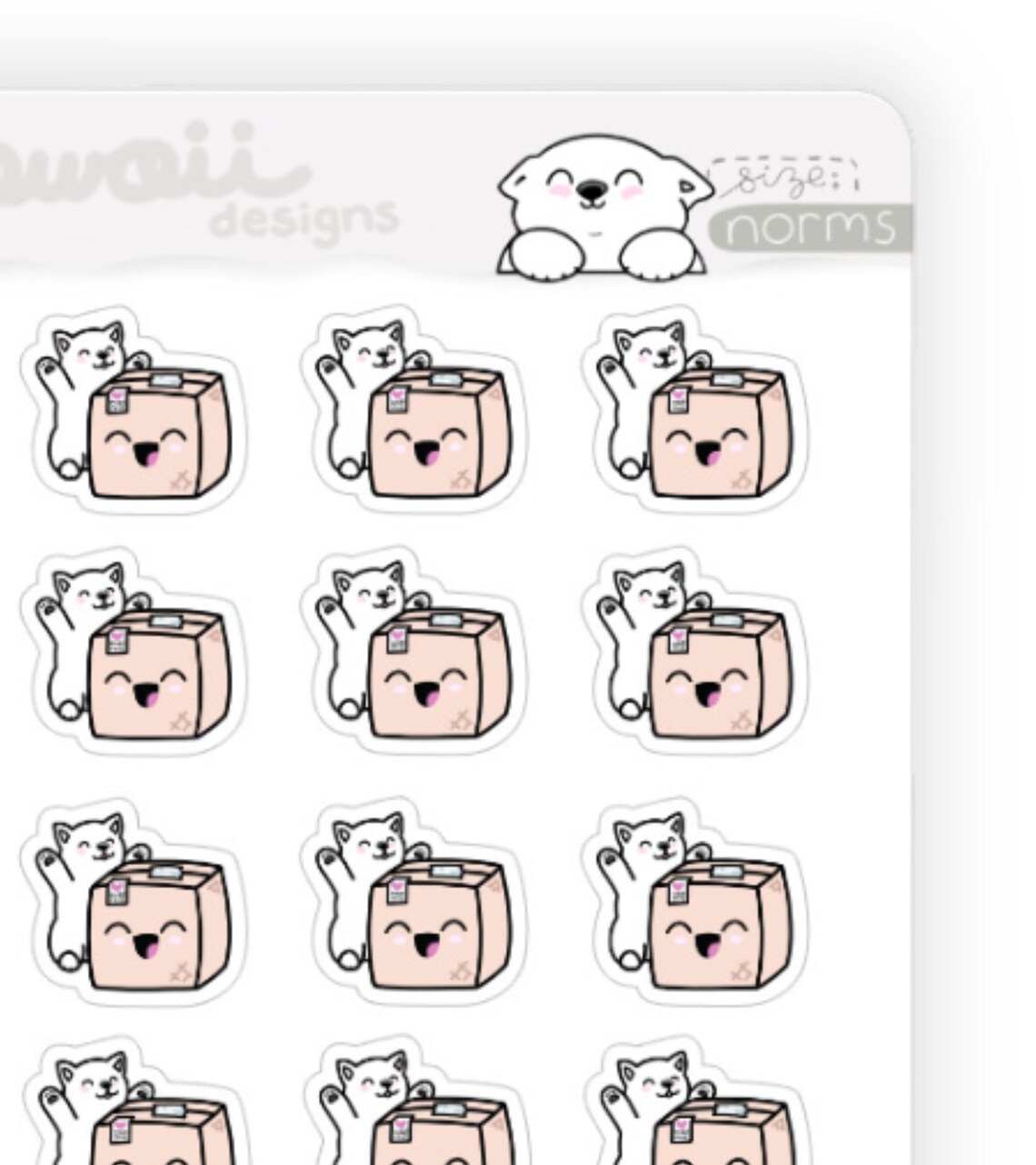 Kawaii Package Planner Stickers - Delivery Stickers Happy Mail Planner ...