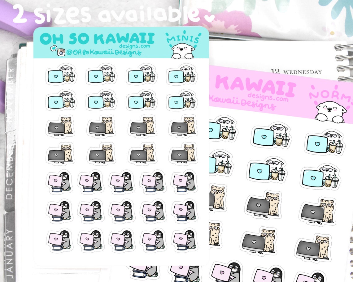 Kawaii Work Planner Stickers Work Stickers for Planner - Etsy