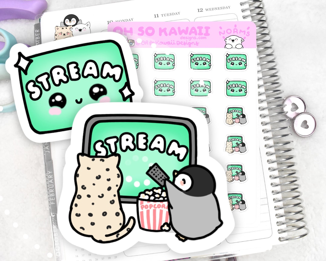 Kawaii Hulu Planner Stickers Pay Hulu Sticker Reminder - Etsy