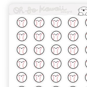 Kawaii Baseball Planner Stickers - Baseball Stickers for Planner ...
