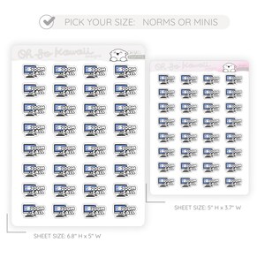 Kawaii Zoom Meeting Planner Stickers - Zoom Meeting Stickers for Erin ...