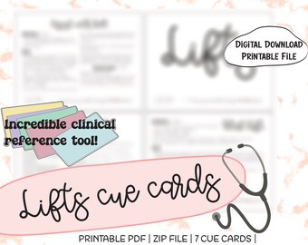 Nursing Cue Cards - Etsy